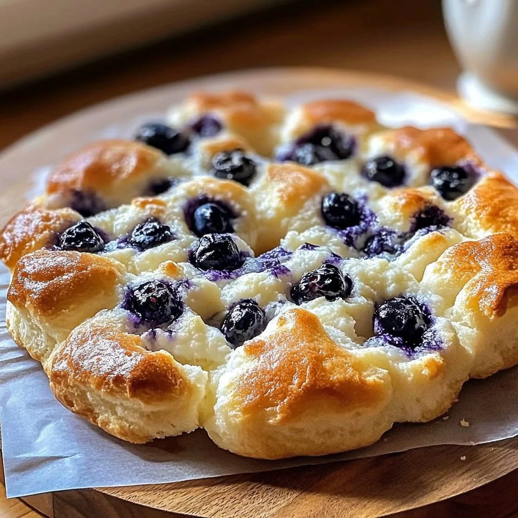 Cottage Cheese Blueberry Cloud Bread