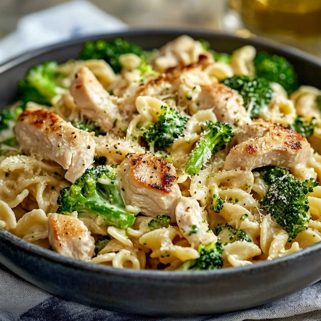 Creamy Rotisserie Chicken Broccoli Pasta