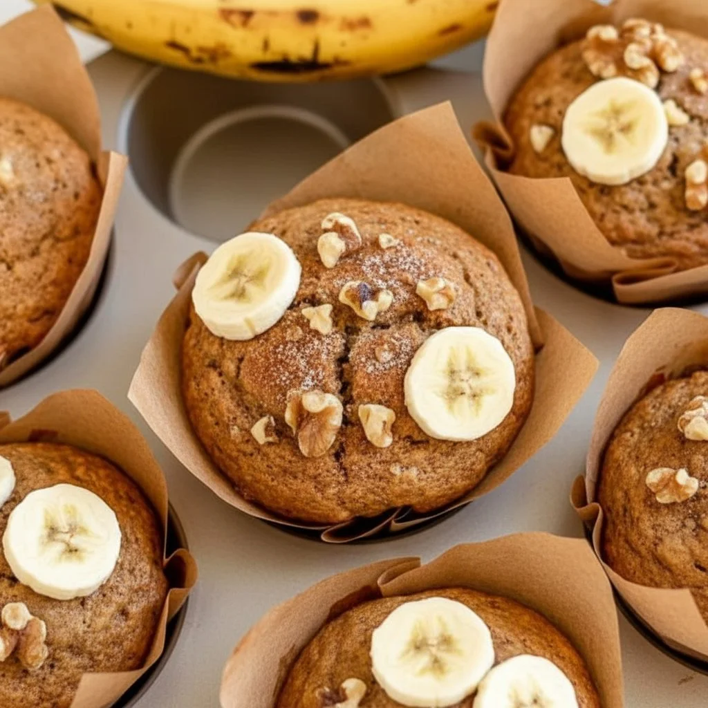 Sourdough Discard Banana Muffins