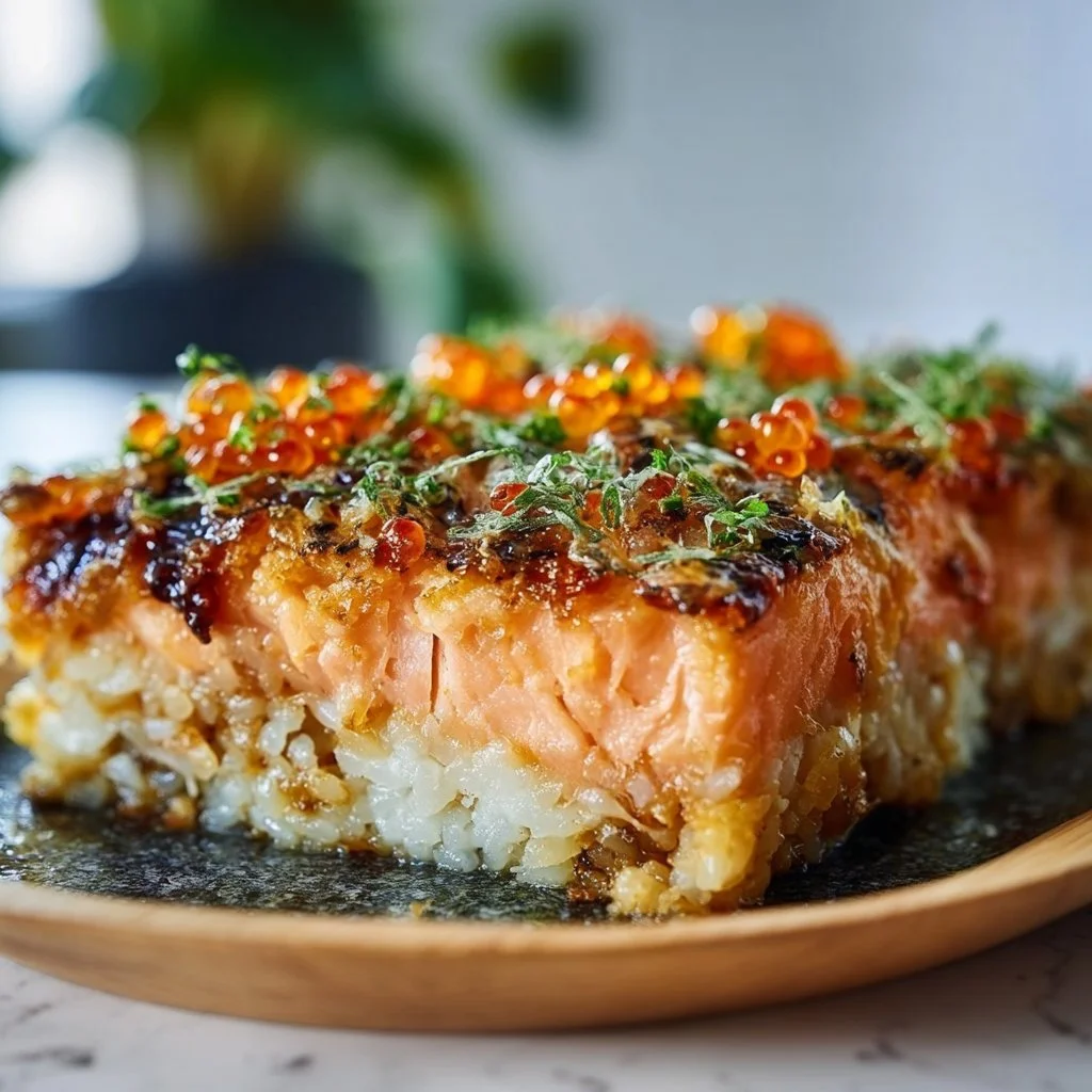 Spicy Salmon Sushi Bake Recipe